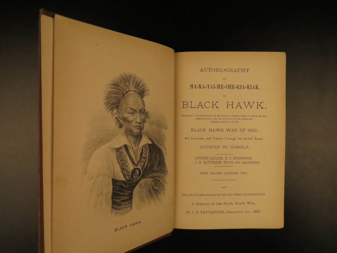 For Auction: 1882 Life of Black Hawk Sauk Indians Native American (#77 ...
