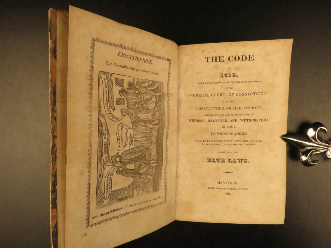 1825 Blue Laws of 1650 SALEM WITCHCRAFT Connecticut - Jan 26, 2020 ...