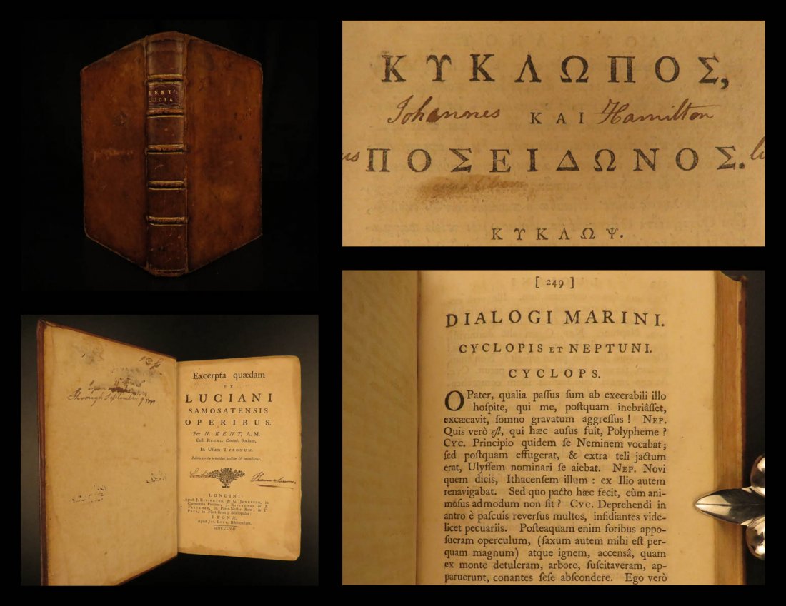 1757 Lucian Of Samosata Satire Mythology Philosophy