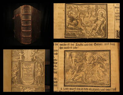 1828 Martin Luther German Holy Bible Illustrated