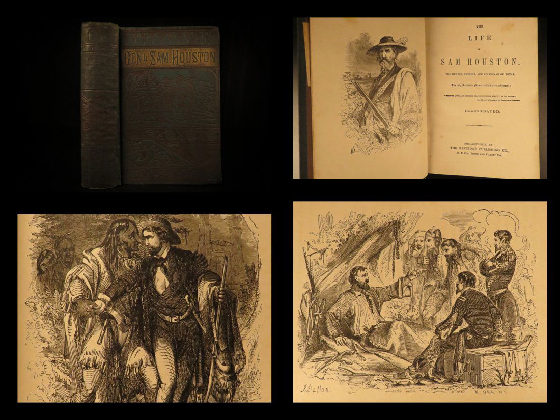 1867 Life Of Sam Houston Texas Remember The Alamo India