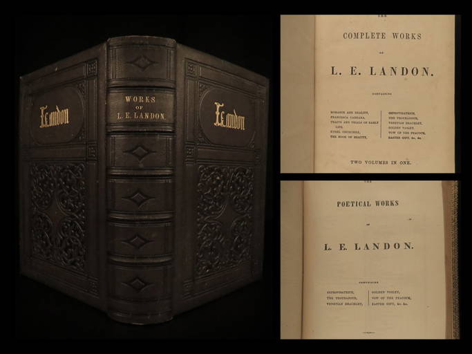 1859 Beautiful Letitia Landon English Poetry Feminism