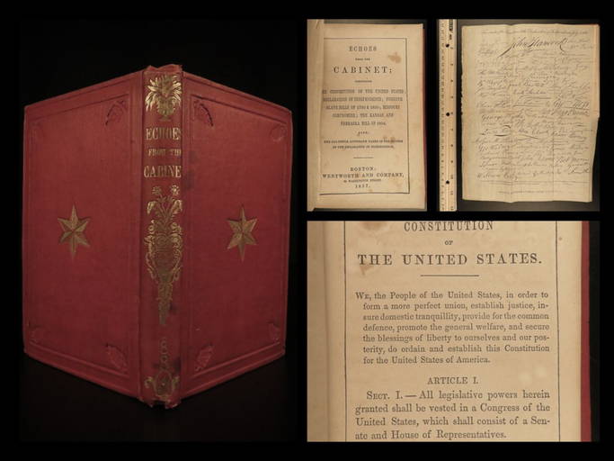 1857 Us Documents Constitution Declaration Signers