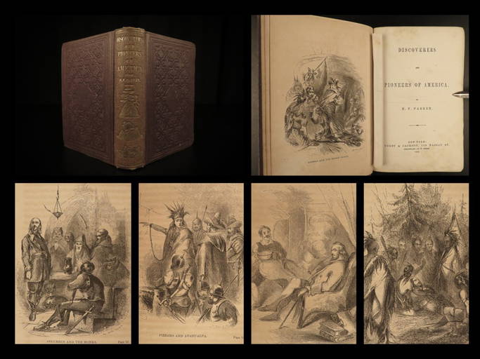 1856 1ed Early America Discovery Christopher Columbus De Soto Standish ...