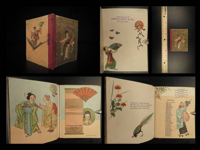 1887 MINI Japanese Almanac by Joseph Blamire STUNNING ART Calendar ...