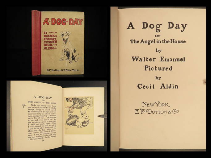 1919 A Dog Day By Walter Emanuel Cecil Aldin Art Illustrated English ...