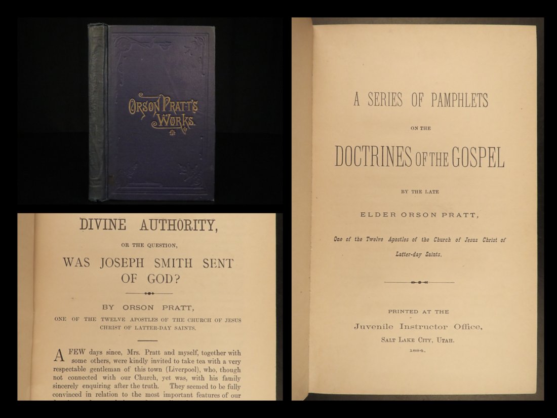 1884 Mormon Orson Pratt Cosmogony Book of Mormon Salt Lake Utah LDS ...