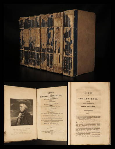 1817 Lives Of British Admirals Royal Navy Capt Cook Walter Raleigh ...