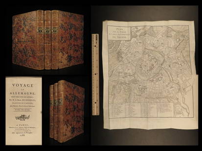 1788 Voyages Germany Map Johann Riesbeck Letters Munich Vienna Austria ...