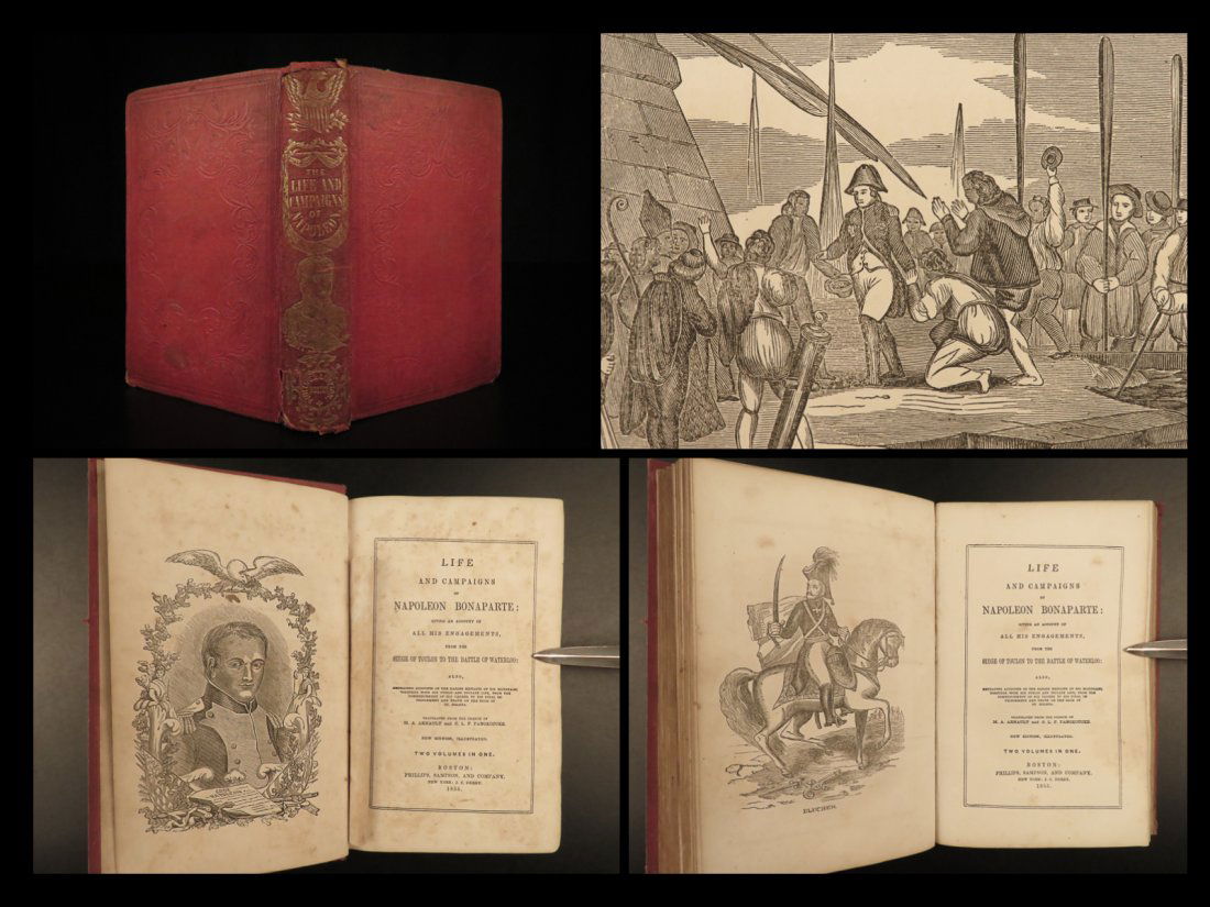 1855 Napoleon Bonaparte Life & Campaigns French Revolution Waterloo Arnault