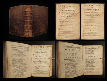 1761 Early Colonial America Psalms Of David By Isaac Watts Bible Hymns ...