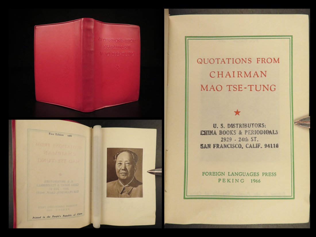 1966 English 1ed Mao Zedong Little Red Book Tse Tung Quotations China ...