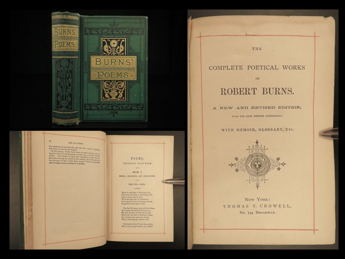 1875 Robert Burns Scottish Poems Scotland Poetry Highlands Scots Fine ...