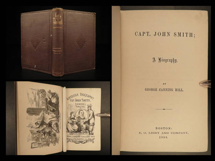 1858 Captain John Smith Biography Pocahontas Powhatan Jamestown ...