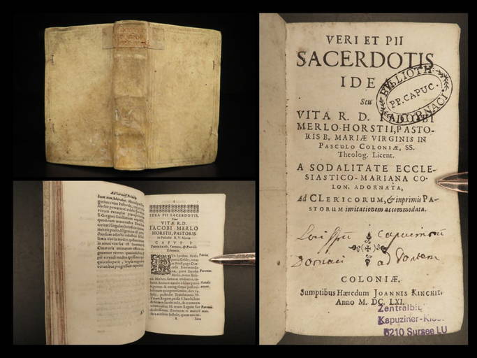 1661 Life Of Jacob Merlo Horstius By Crombach Ascetic German Philosophy ...