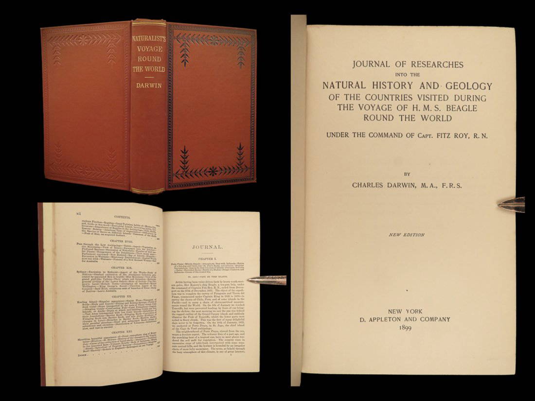 1899 Charles Darwin Journal Of Researches Natural History Geology H.m.s ...