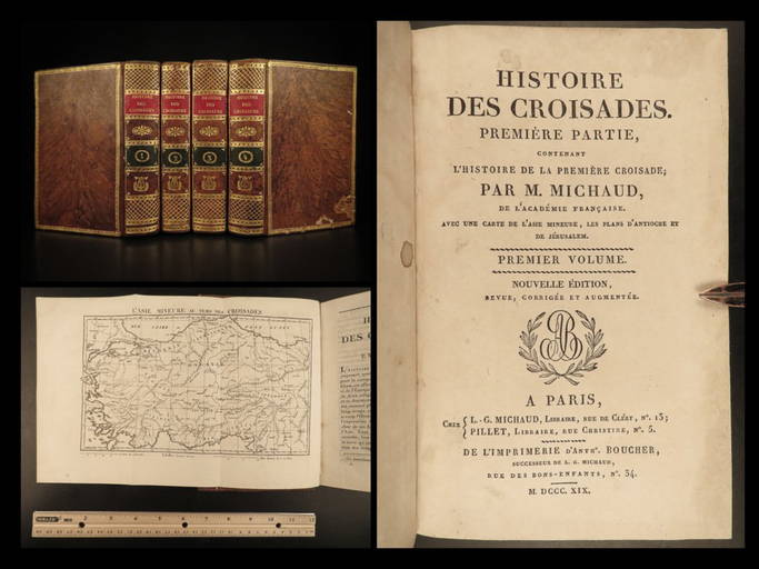 1819 Crusades History Michaud Holy Wars Jerusalem Maps Persia Knights ...
