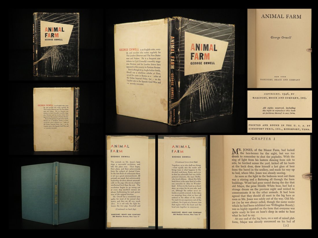 1946 Animal Farm George Orwell Bolshevik Revolution Dystopian Socialism ...