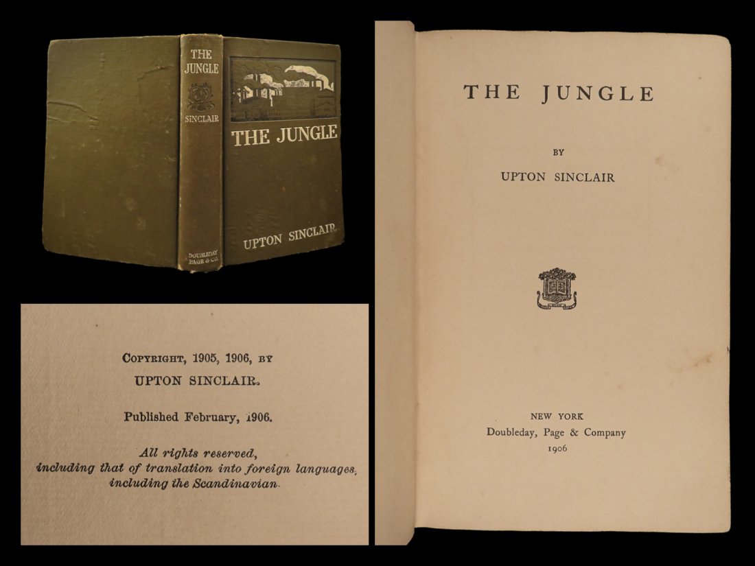 1906 1st The Jungle Upton Sinclair Chicago Meatpacking Socialism ...