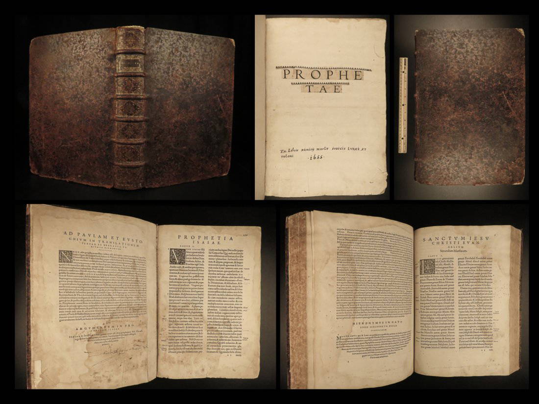 1655 Folio Saint Jerome Bible Vulgate & Commentary Psalms Hebrew ...
