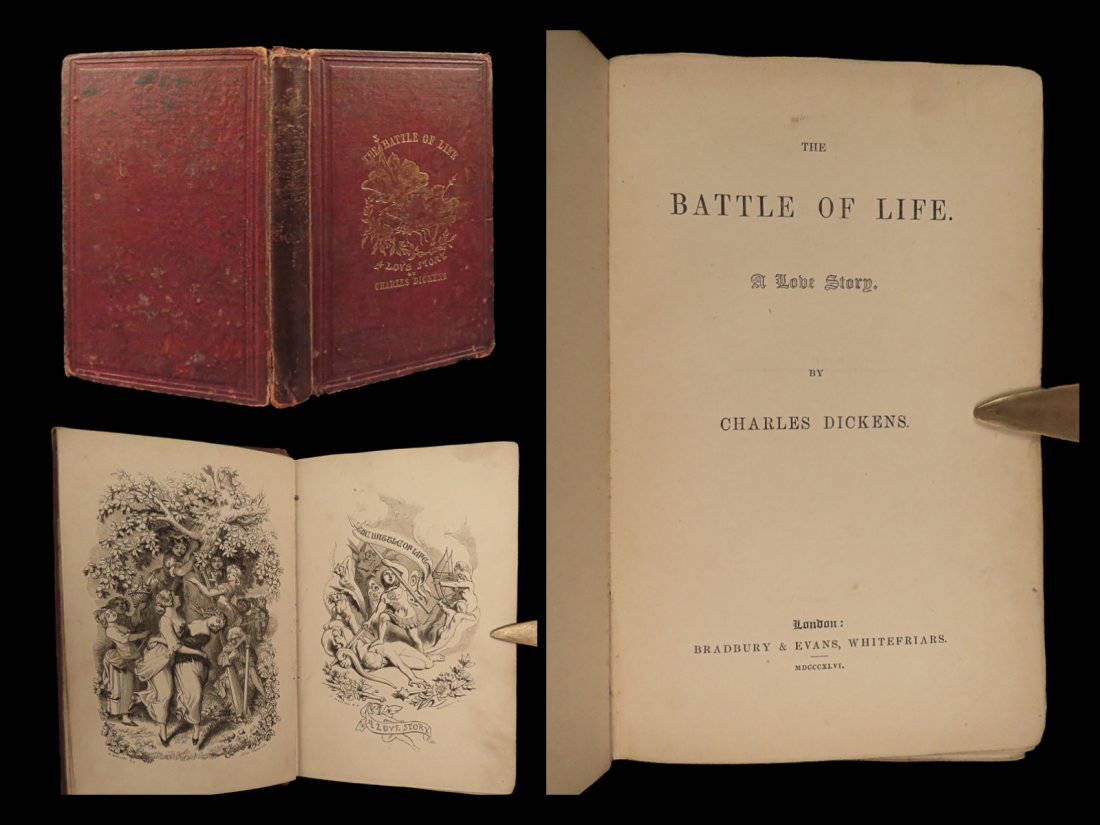1846 Charles Dickens 1ed Battle Of Life Christmas Romance Maclise ...