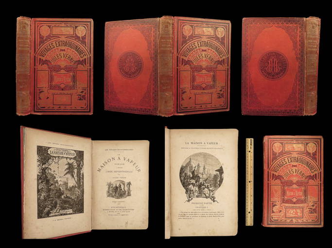 1880 Jules Verne 1ed Steam House End Of Nana Sahib Steampunk India Hetzel