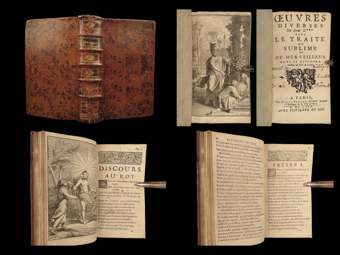 1675 On The Sublime Longinus French Boileau Greco-roman Homer Bible ...