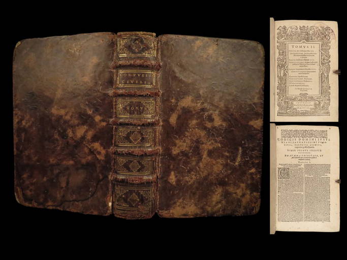 1598 Justinian Law Corpus Juris Civilis Codex Novellae Denis Godefroy Rome