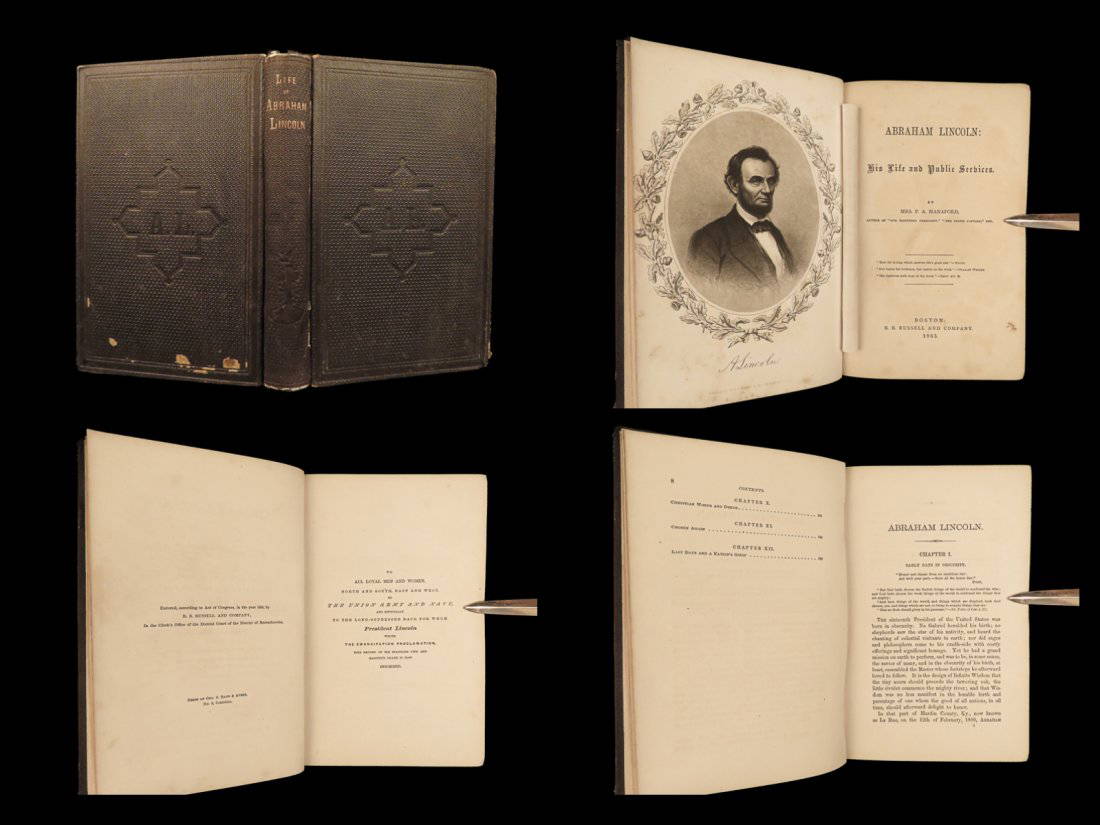 1865 Abraham Lincoln 1st Ed Life By Phebe Hanaford Gettysburg Address ...
