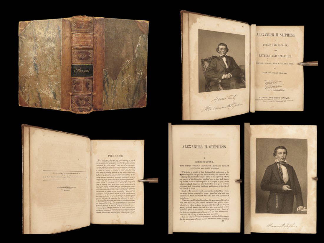 1866 Confederate 1st Ed Alexander H Stephens Letters Speeches Csa Civil ...