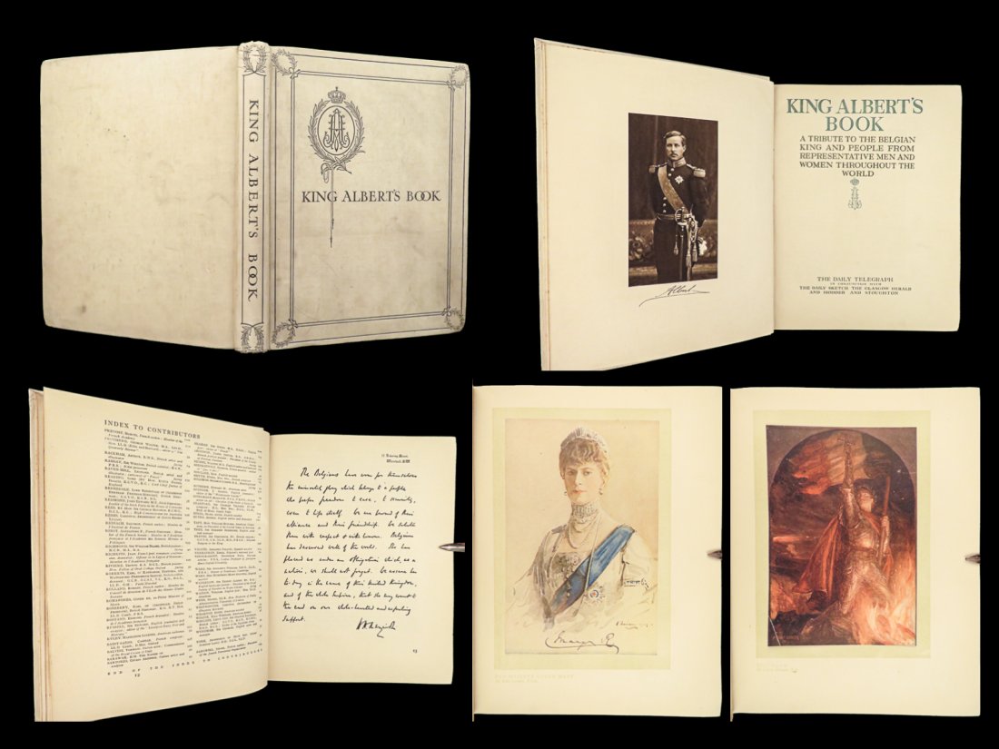 1914 World War I 1st Ed King Alberts Book Kipling Dulac Rackham Parrish ...