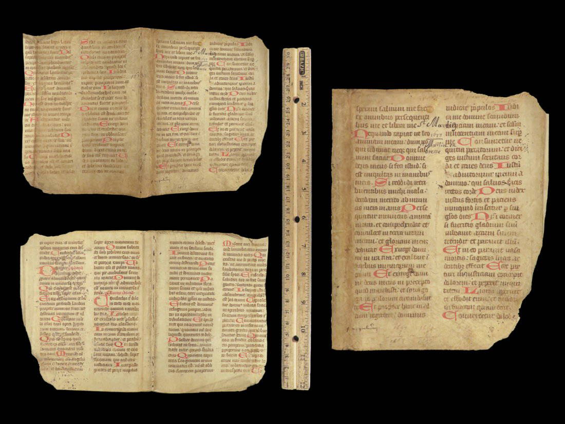 1400s Rare Handwritten Medieval Manuscript On Vellum Latin Calligraphy ...