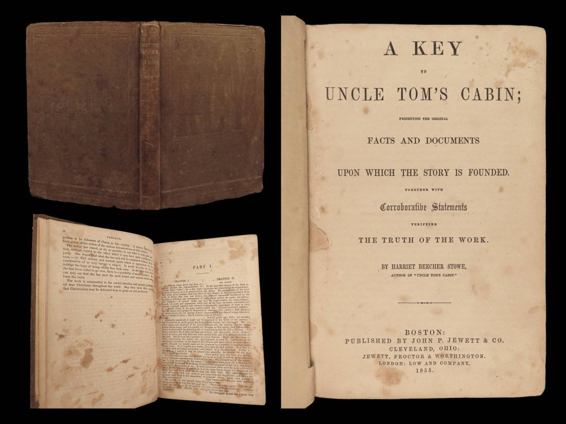 1853 Key To Uncle Toms Cabin 1st Ed Harriet Beecher Stowe Slavery ...