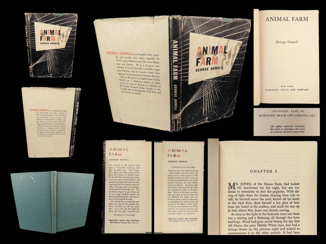 1946 Animal Farm George Orwell Bolshevik Revolution Dystopian Socialism ...