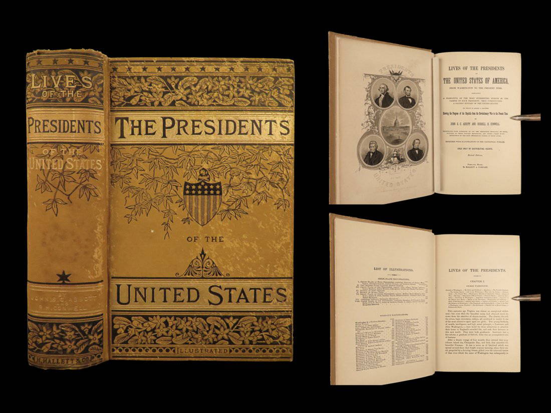 1893 Lives Of The Presidents America Washington Lincoln Illustrated ...