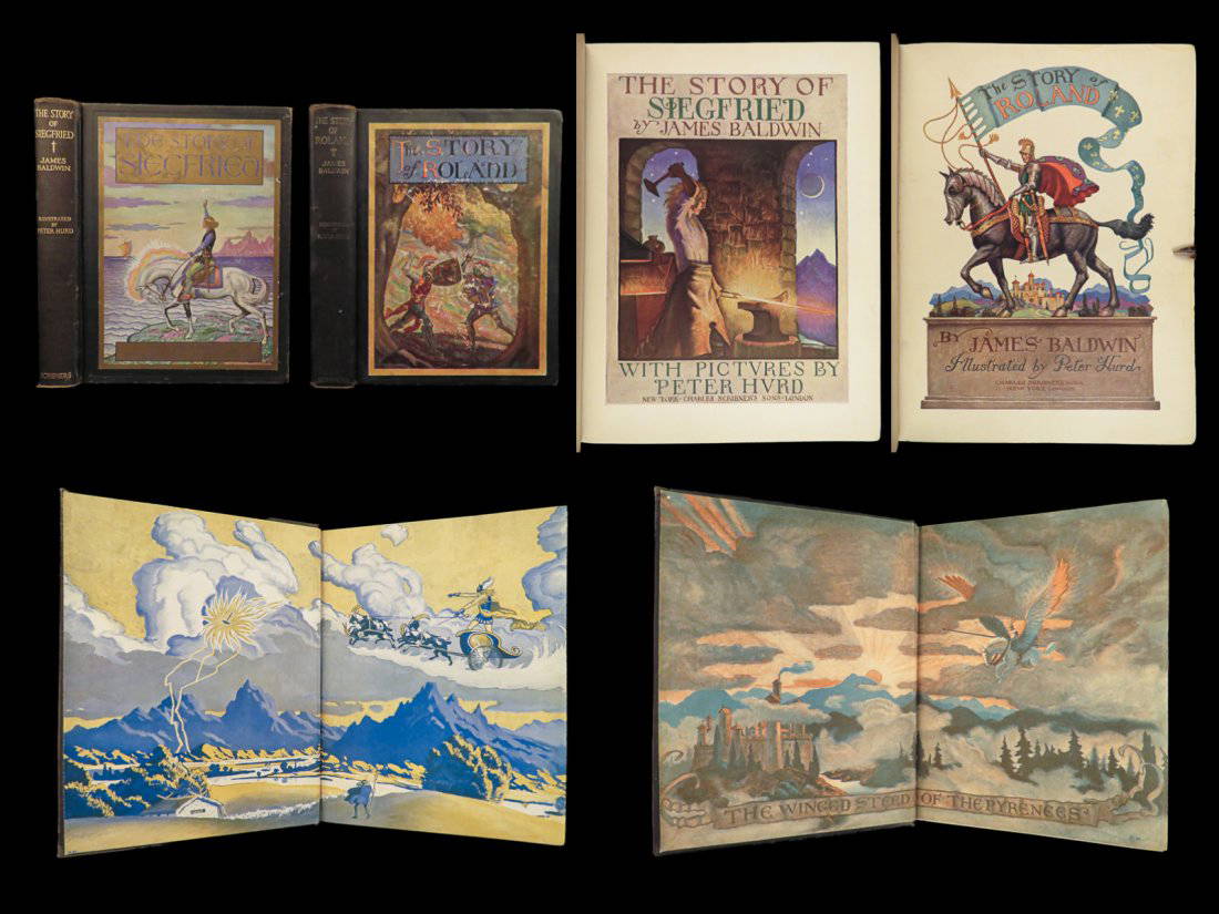 1931 Vikings Siegfried Baldwin Hurd Art Wagner Ring Nibelung Roland 2v Illustrated Auction