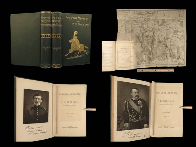 1888 Civil War 1st Ed Union General Sheridan Memoirs Maps Native ...