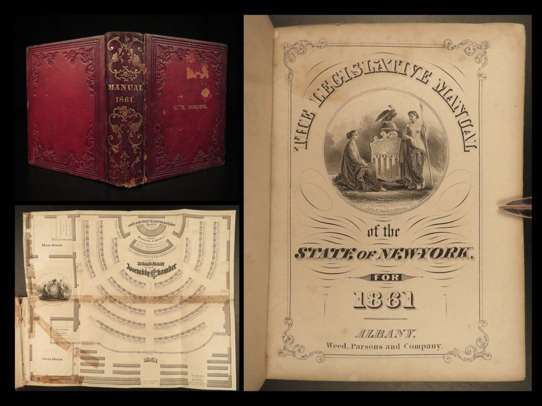 1861 Civil War Legislative Manual New York 84th Congress Us Captain ...