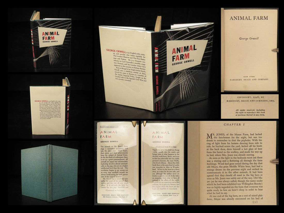 1946 Animal Farm George Orwell Bolshevik Revolution Dystopian Socialism ...