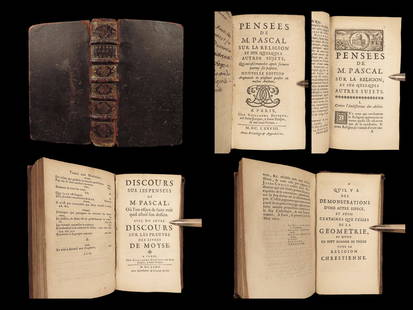 1678 Famed Blaise Pascal Pensees Apologetics Pascals Wager French ...