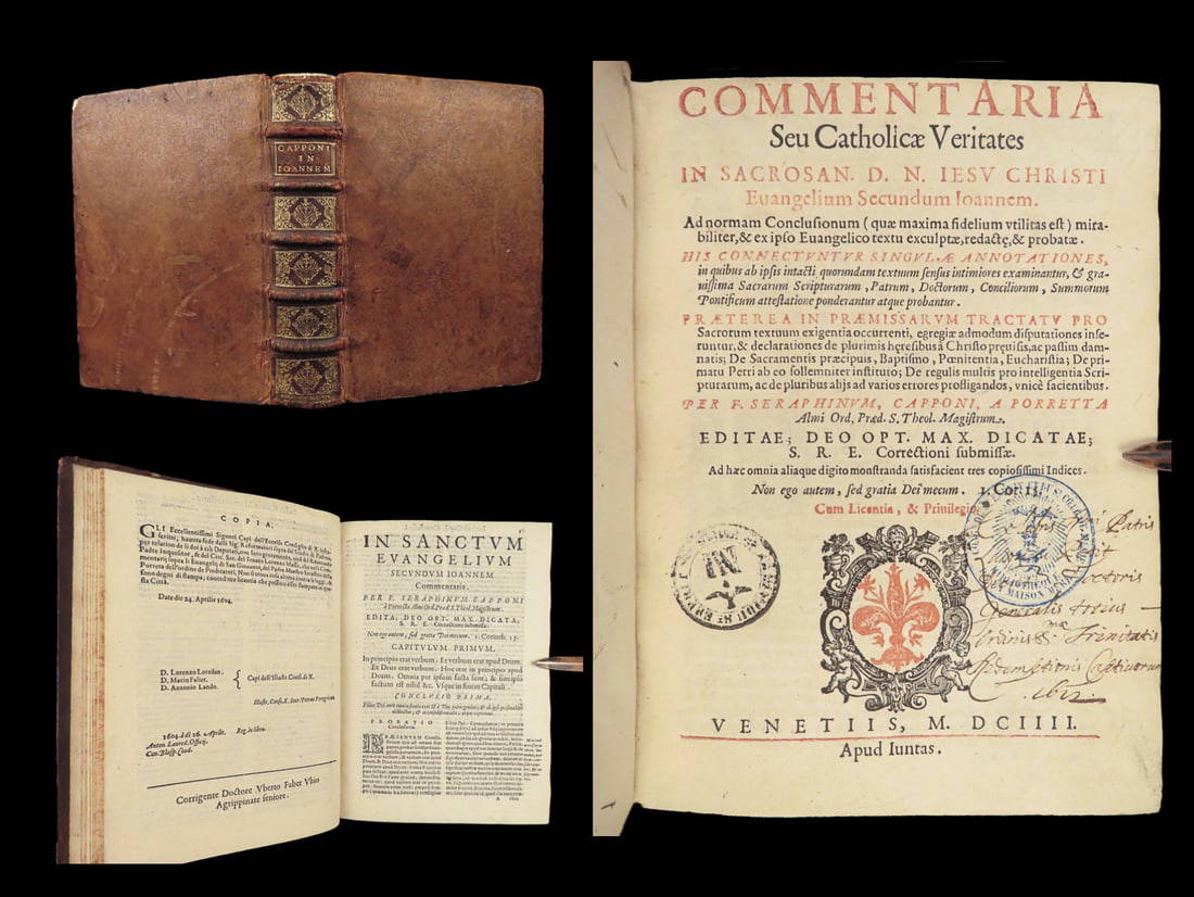 1604 Bible Commentary 1ed Gospel Of John Serafino Capponi Dominican ...
