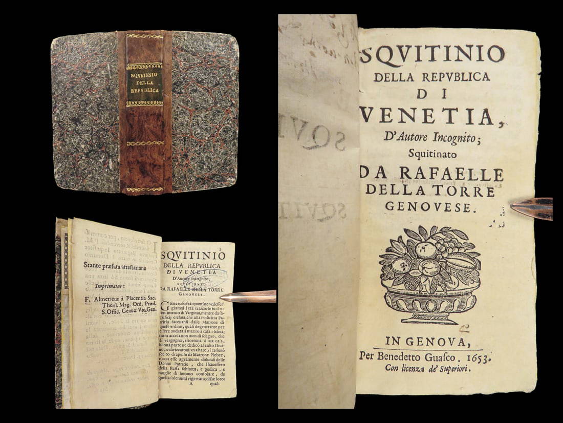 1653 Venice Squitinio 1ed Anti Spain Defense Of Venice Government ...