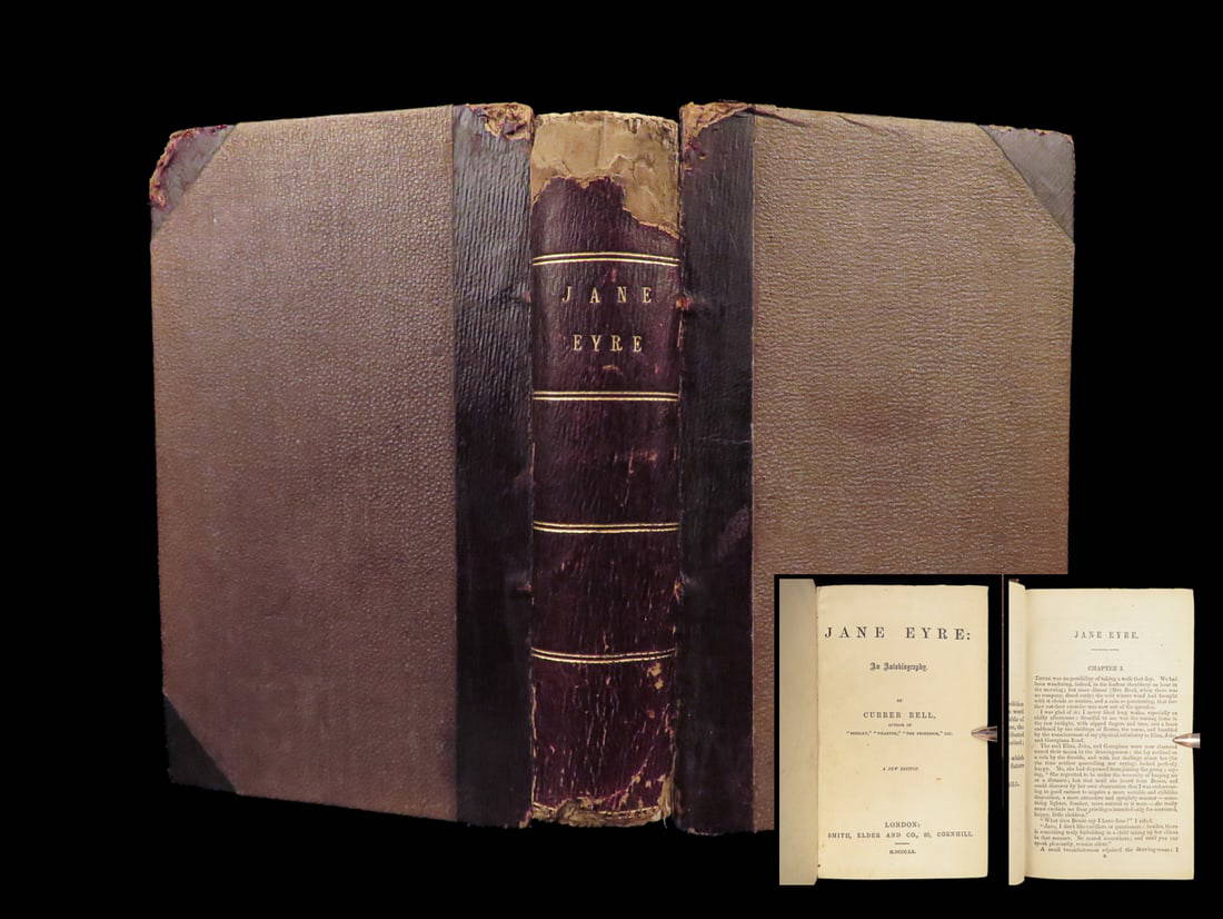 1860 Jane Eyre Charlotte Bronte Gothic Feminism Currer Bell Classic ...