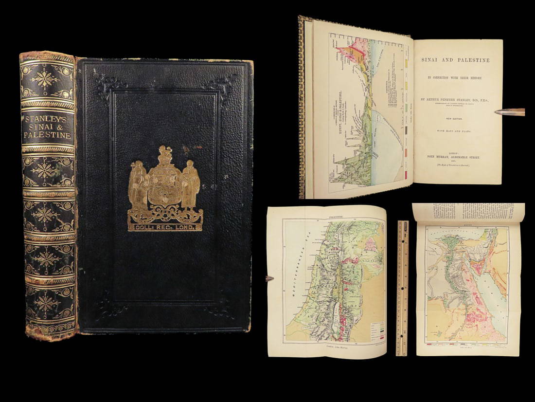 1875 Holy Land Bible Geography Sinai & Palestine Maps Jerusalem Syria ...