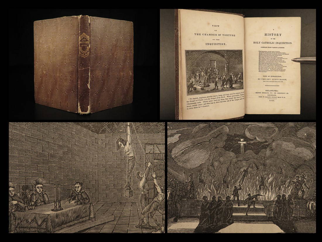 1835 Inquisition Torture 1ed Catholic Vs Protestant Heretics America ...
