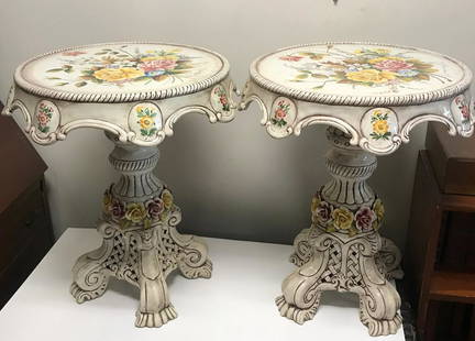 Contemporary Capodimonte Porcelain Table, Round