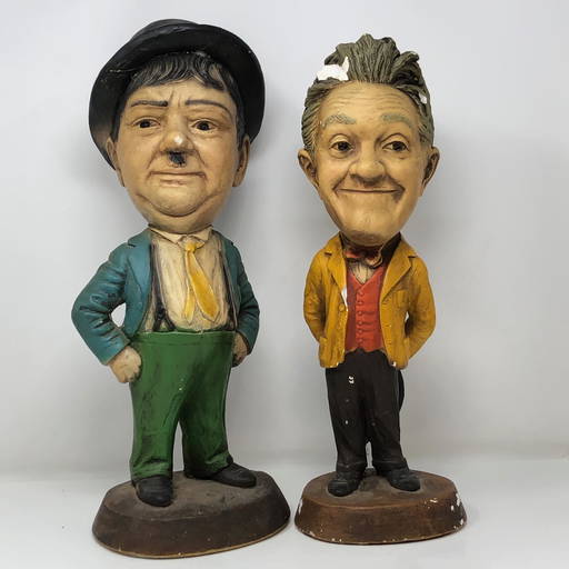 Buy LAUREL & HARDY chalkware statues set | Churchill Galleries in NY