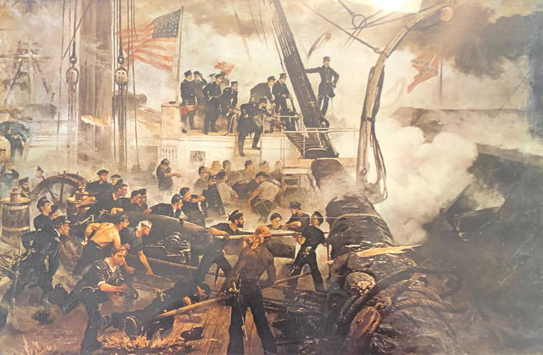 Battle of Mobile Bay 1864 Oil Poster /William H. Overend. (#7324) on ...