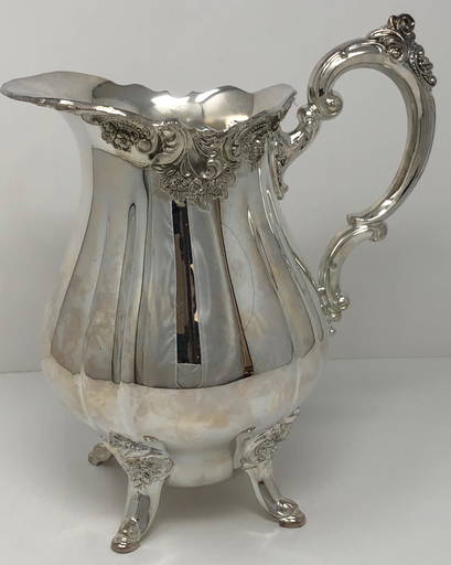 Vintage Silverplate Barisque By Wallace Water Pitcher