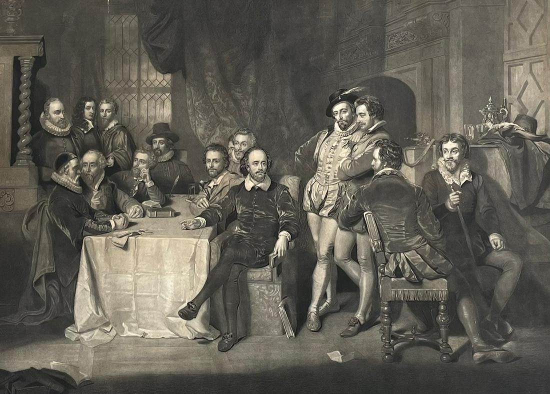 Shakespeare And His Friends Engraved By James Feed